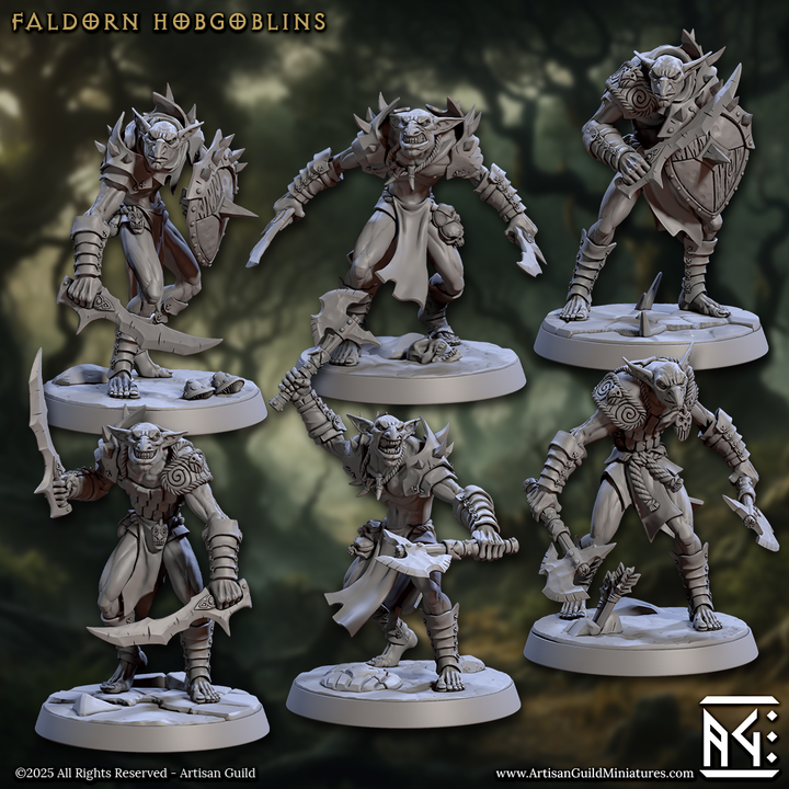 3D Printable Faldorn Hobgoblins (Complete set - 69) by Artisan Guild